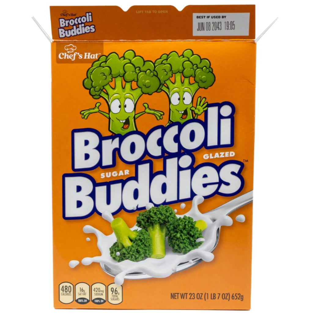 🥦 Prank Cereal Box – Broccoli Buddies Gag Gift Box | Funny Joke Prank – Giggle Novelties