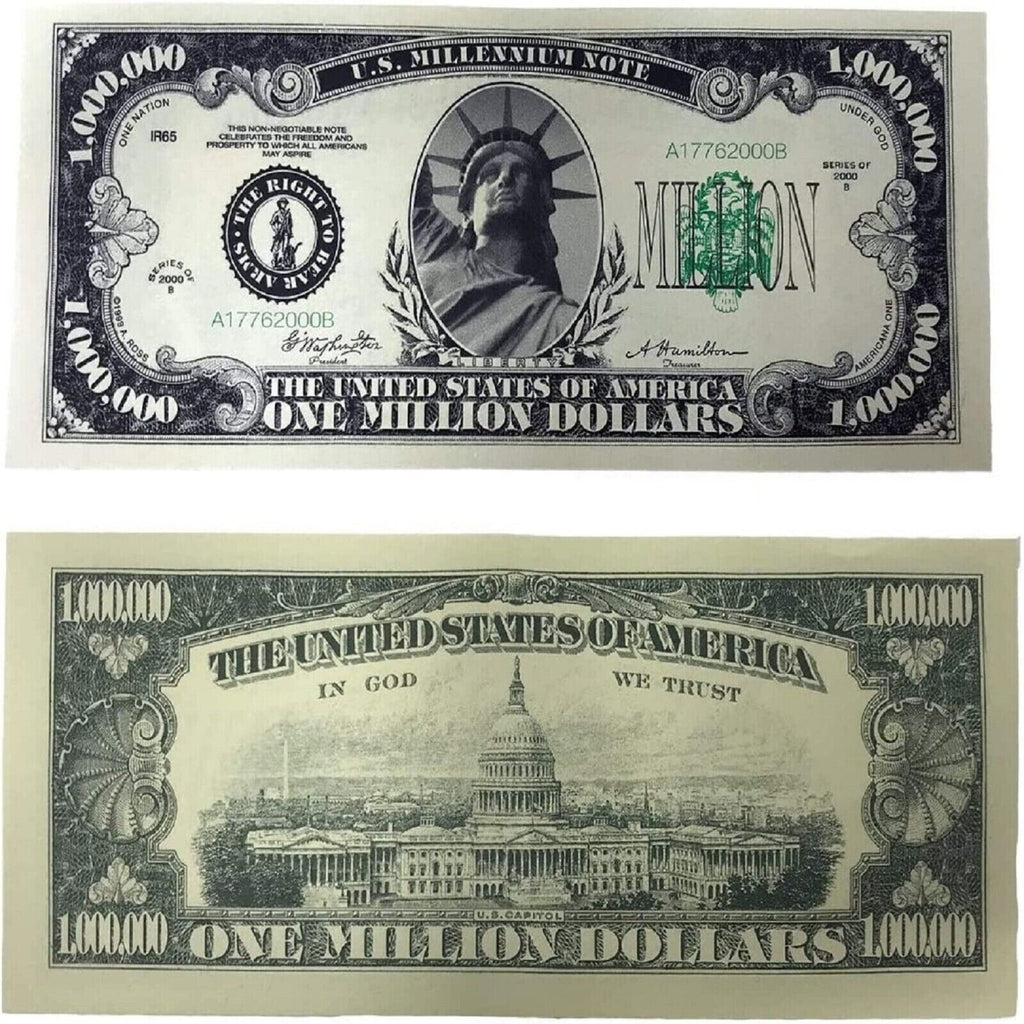 10 Classic Million Dollar Novelty Money Bills – Giggle Novelties