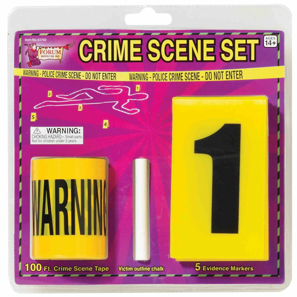 Police Crime Scene Set: Tape, Chalk & Evidence Markers – Giggle Novelties