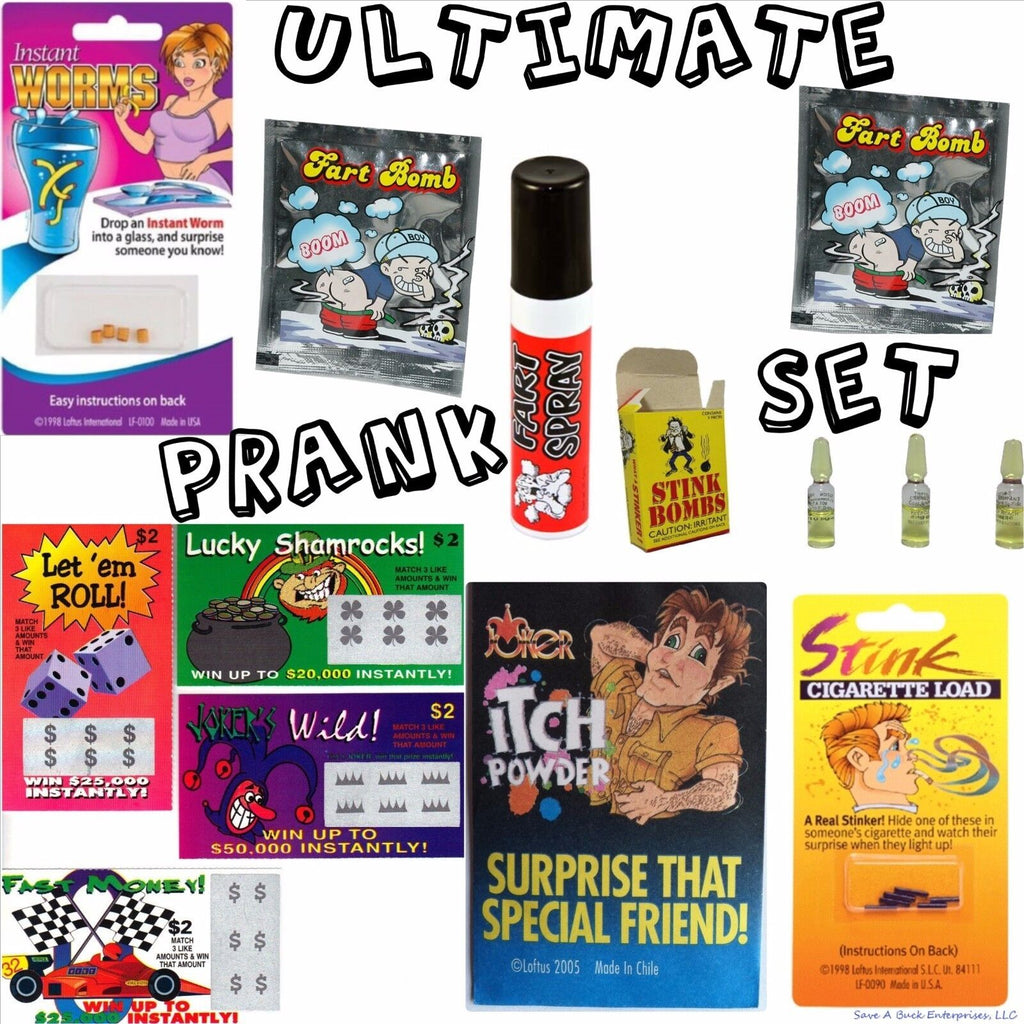 Ultimate Prank Set - Stink Bombs, Fart Sprays & More – Giggle Novelties