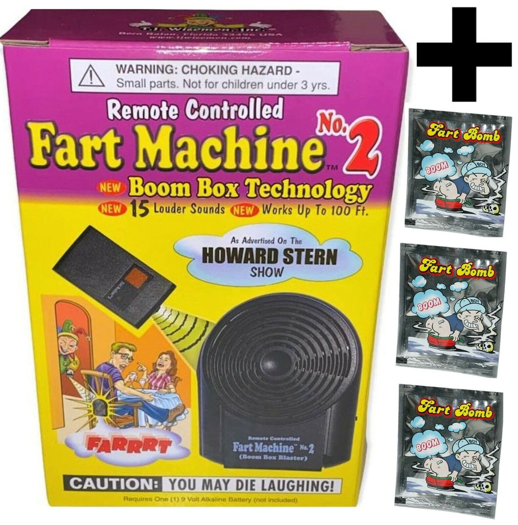 Remote Controlled Fart Machine + Prank Fart Bombs Set – Giggle Novelties