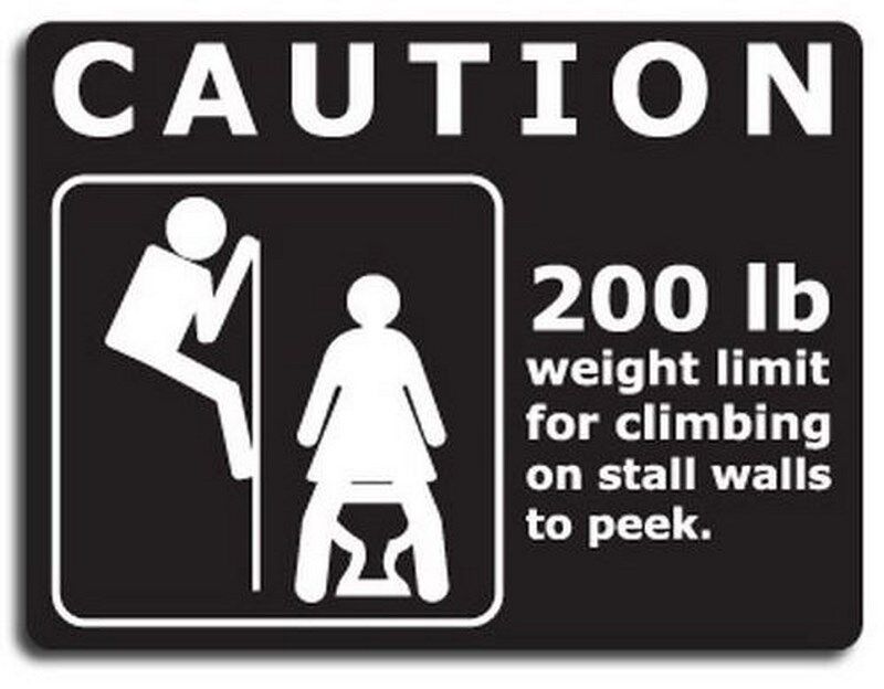Prank Bathroom Toilet Sign - 200 Pound Limit Gag – Giggle Novelties