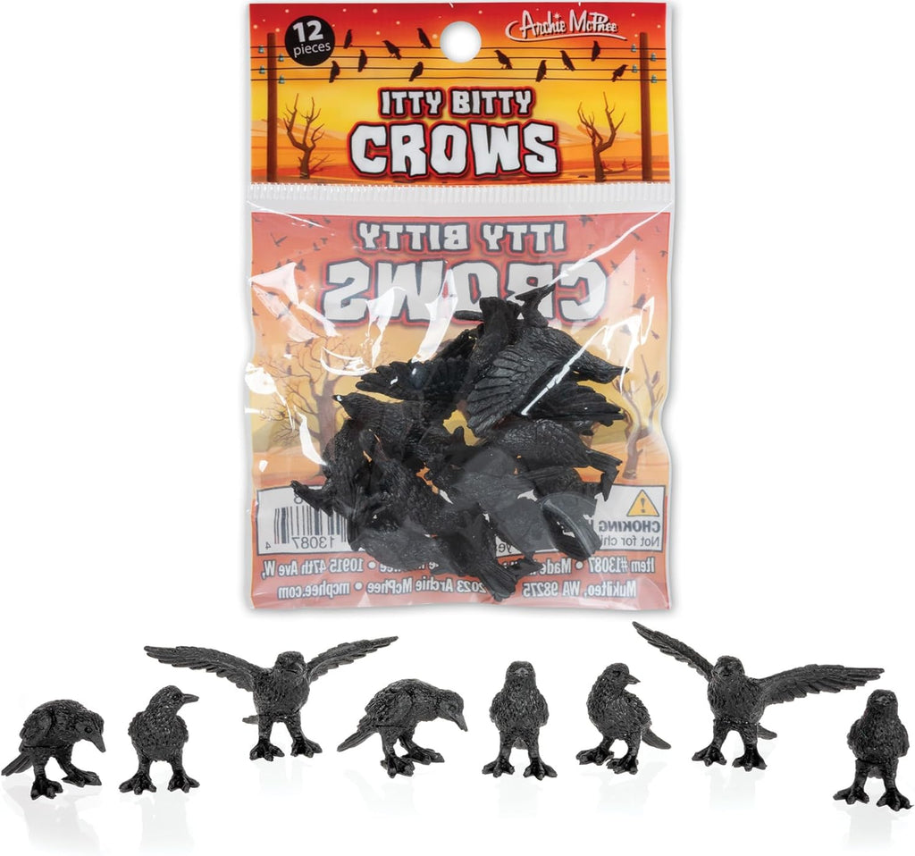 Itty Bitty Black Crows 🖤 – Realistic Mini Crow Figurines (Set of 12 ...
