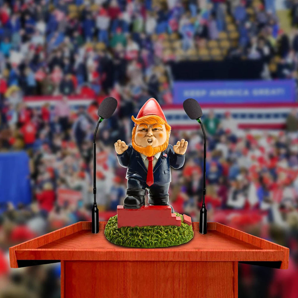 Donald Trump Garden Gnome - Outdoor Lawn Statue – Giggle Novelties