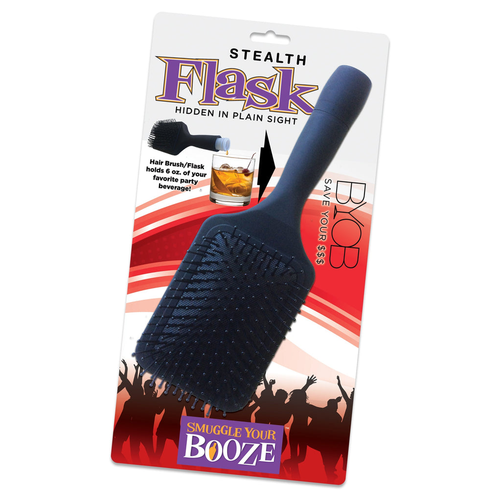 Smuggle Your Booze Hairbrush Flask - 6oz Stealth Design – Giggle Novelties
