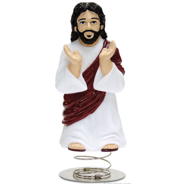DASHBOARD JESUS Bobble Head on Spring Car Desk Shaking – Giggle Novelties