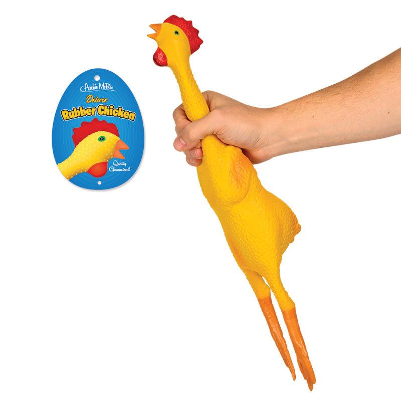 DELUXE RUBBER CHICKEN - Classic Fun Gag Joke – Giggle Novelties
