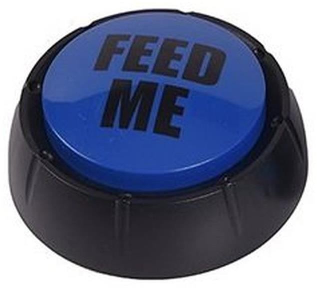FEED ME BUTTON - Hilarious Lazy Kitchen Gag Joke – Giggle Novelties