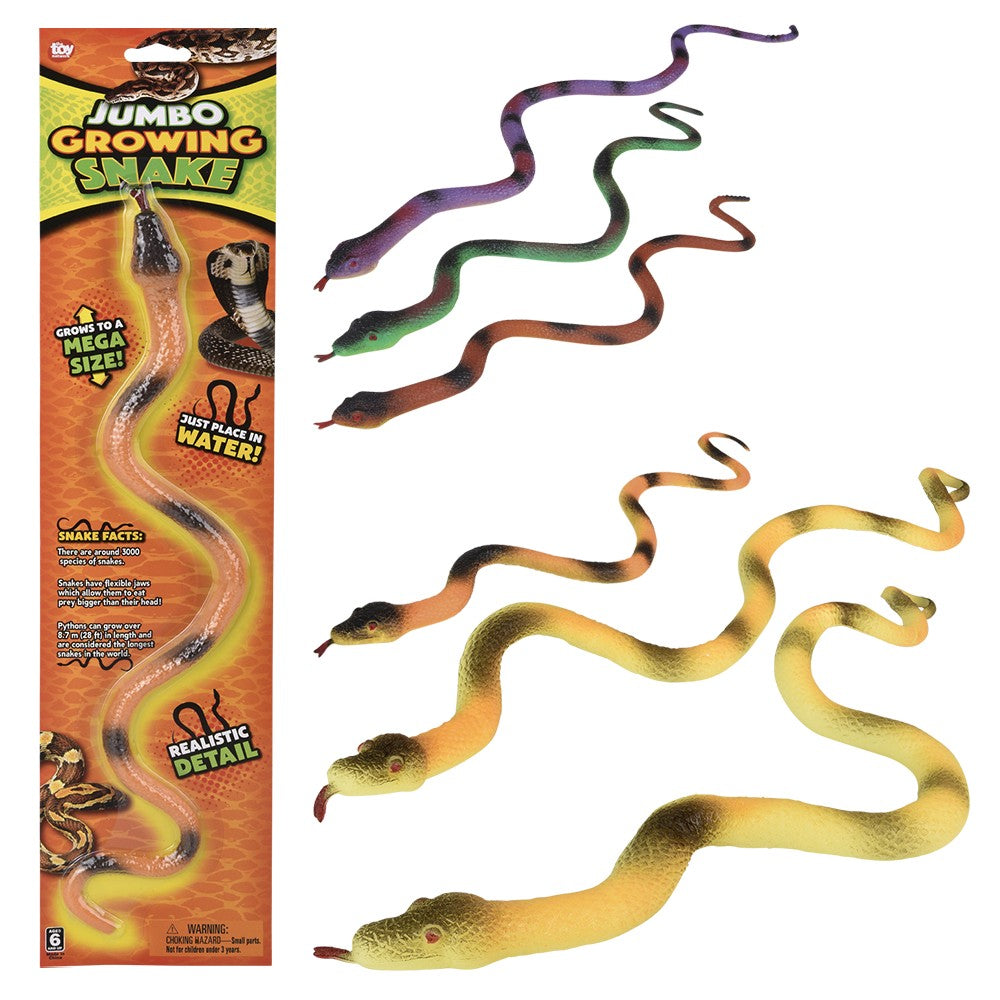 🐍 Grow Your Own Jumbo Snake Toy 💦 Expands 600% Gag Gift Party Favor Ki ...