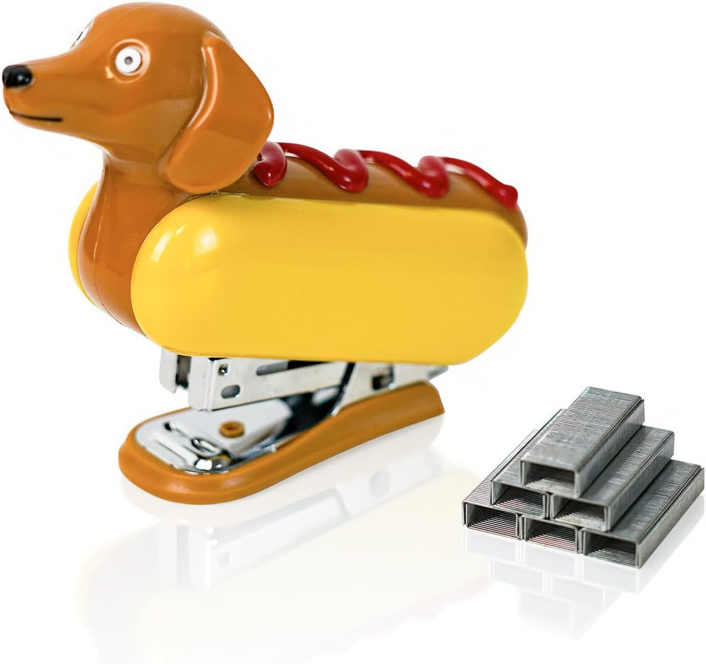 Hotdog Stapler Funny Novelty Office Desk Gag Gift w/ 1000 Staples & Re ...