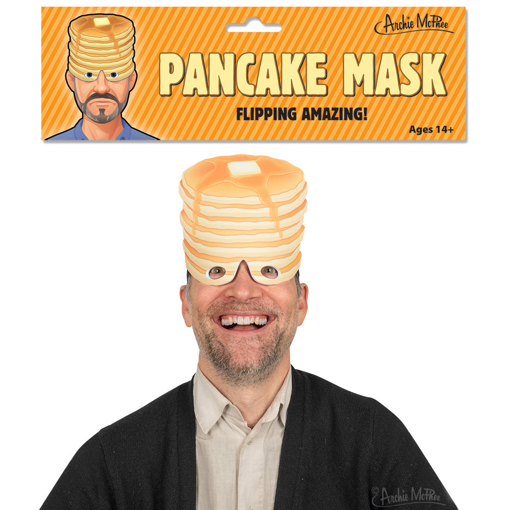 PANCAKE MASK -Flipping Amazing! Funny Gag Joke Party Costume – Giggle ...