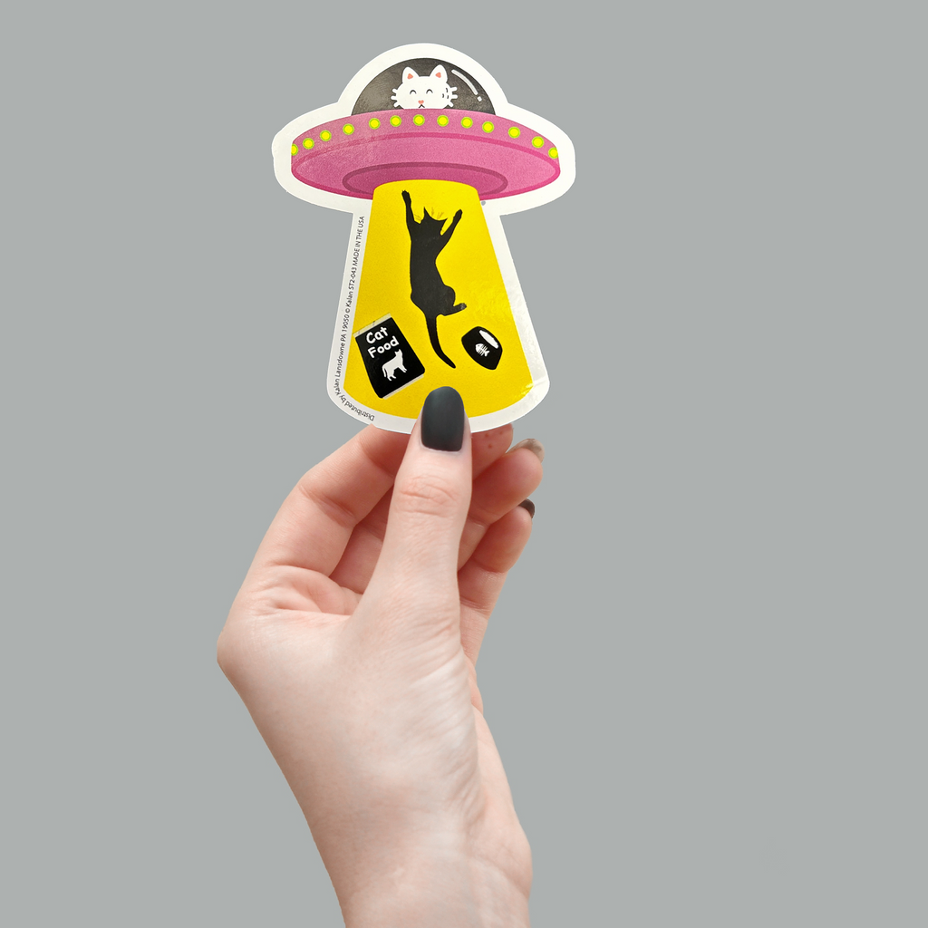 Alien UFO Space Craft Decal - Cat Controlled, USA Made – Giggle Novelties